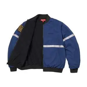 Supreme Zip-off Sleeve Reflective Stripe Jacket - Navy