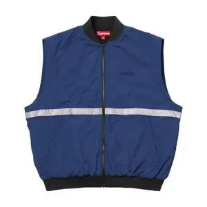 Supreme Zip-off Sleeve Reflective Stripe Jacket - Navy
