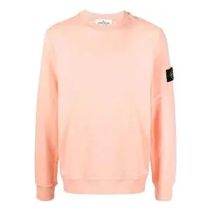 Stone Island Brushed Cotton Fleece Crewneck Sweatshirt - Pink