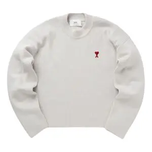 AMI Paris Small Heart Logo Ribbed Crewneck
