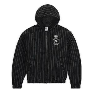 Nike X Stussy Stripe Wool Zip-up Hoodie