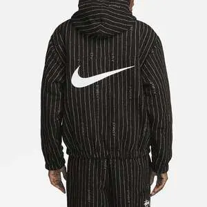 Nike X Stussy Stripe Wool Zip-up Hoodie