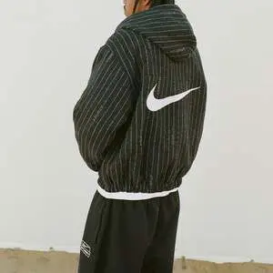 Nike X Stussy Stripe Wool Zip-up Hoodie