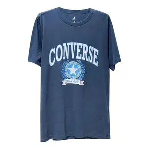 CONVERSE Retro Chuck Collegiate Short Sleeve T-shirt Asia Sizing 'navy - Navy/blue