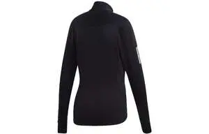 Adidas Logo Stripe Quarter Zip Running Jacket