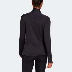 Adidas Logo Stripe Quarter Zip Running Jacket