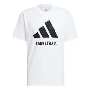 Adidas Basketball T-shirt Asia Sizing 'white Black - White/black