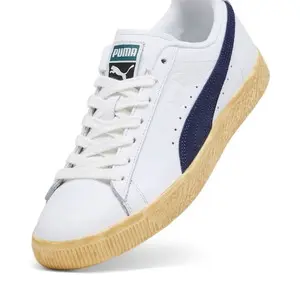 PUMA Clyde Vintage Sneakers - White/navy/yellow