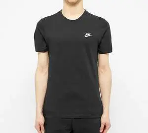 Nike Embroidered Logo Crewneck T-shirt - Black