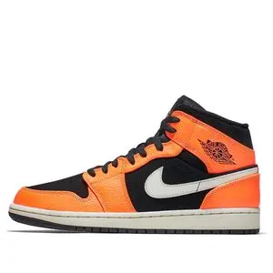 JORDAN Air Jordan 1 Mid Sneakers Black/cone-light Bone