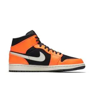 JORDAN 1 Mid Sneakers - Black/cone-light Bone