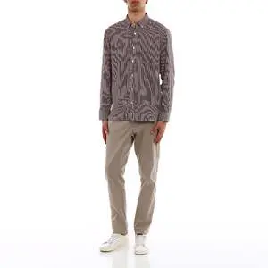 Burberry Plaid Full Print Long Sleeves Shirt Pink Red