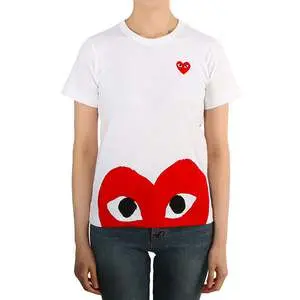 Play Comme Des Garcon Half Heart Logo Tee