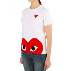 Play Comme Des Garcon Half Heart Logo Tee