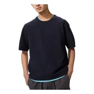 Uniqlo Washable Milano Ribbed Knitted T-shirt
