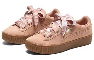 PUMA Vikky Platform Ribbon Sneakers - Pinkbrown
