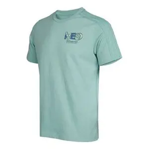 Adidas Neo Printing Sports Round Neck Short Sleeve Green - Light Green