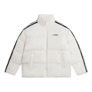 LI-NING Graphic Short Down Jacket - White/black