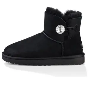 UGG Mini Bailey Button Bling Boots - Black