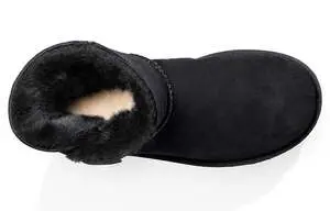 UGG Mini Bailey Button Bling Boots - Black