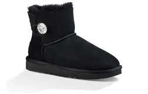 UGG Mini Bailey Button Bling Boots - Black