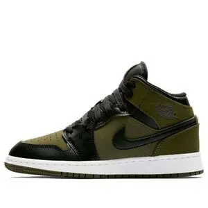 JORDAN 1 Retro Mid 'olive Canvas - Green