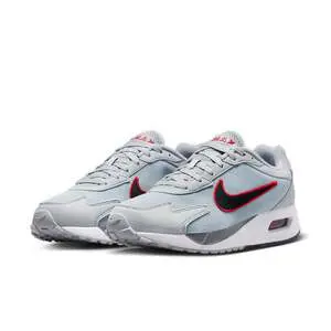 Nike Max Solo Cool Grey Sneakers - Grey/red/white