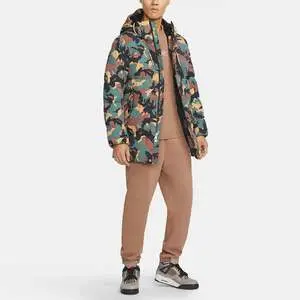 JORDAN Camouflage Print Hooded Down Jacket