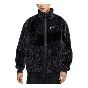 Nike Swoosh Leopard Print Fleece Jacket - Default Color