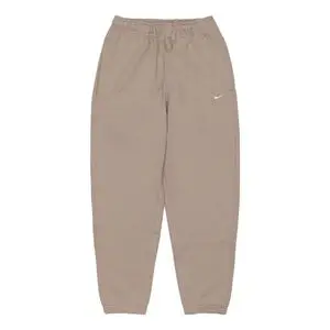Nike Solo Swoosh Fleece Sweatpants - Malt/white