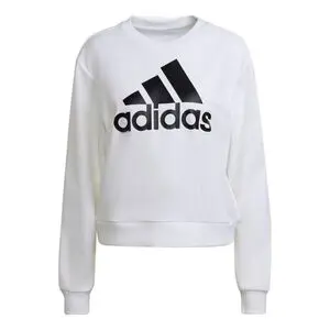 Adidas Essentials Logo Loose Sweatshirt - White/black