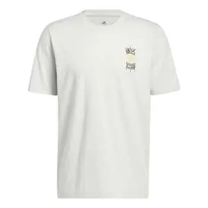 Adidas Don 3 King Tee Back Basketball Tactical Board Printing Sports Breathable Short Sleeve Light Grey T-shirt - Multi-color