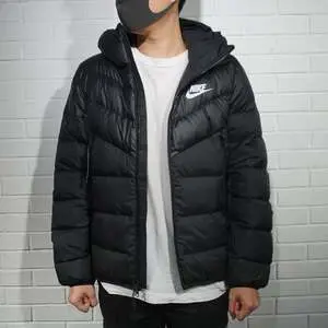 Nike Down Fill Hooded Jacket - Black