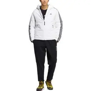 Adidas Logo Puffer Jacket With Zip Closure - Default Color