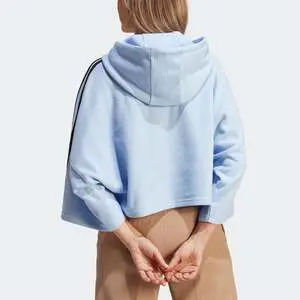 Adidas Cropped Hoodies With Drawstring And Logo Detail