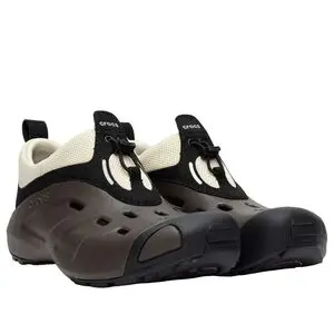 CROCS Quick Trail Clogs - Brown/white/black