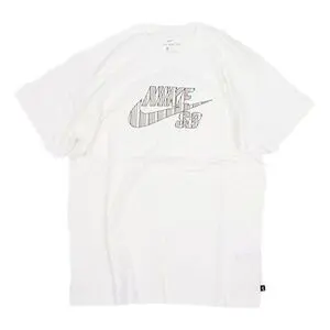 Nike Short Sleeve T-shirt With Colorful Logo Graphic - White