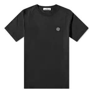 Stone Island Plain Logo T-shirt - Black
