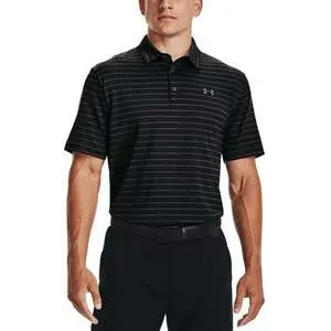Under Armour Playoff Core Stripe Polo Shirt - Black