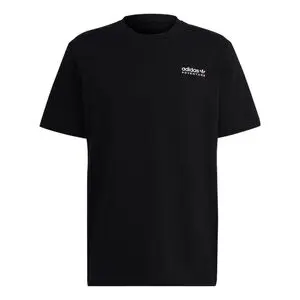Adidas Originals Alphabet Logo Printing Round Neck Short Sleeve Black T-shirt - Default Color