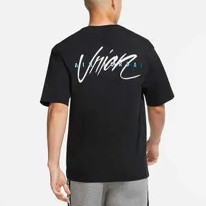 JORDAN X Union La Dunk Printing Sports Round Neck T-shirt Asia Sizing - Black
