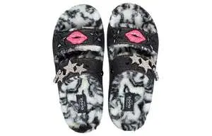 CROCS Classic Cozzzy Disco Glitter Sandals