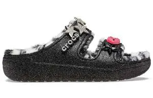 CROCS Classic Cozzzy Disco Glitter Sandals