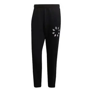 Adidas Originals Logo Printing Loose Sports Bundle Feet Pants Black - Multi-color