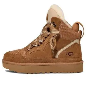 UGG Highmel Lace Up High Top Sneakers - Chestnut