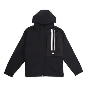 Adidas Woven Hooded Jacket - Black