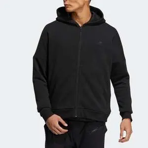 Adidas Solid Color Logo Casual Zipper Cardigan Jacket - Default Color