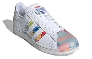 Adidas Superstar Multi Logo Sneakers - White/yellow/blue