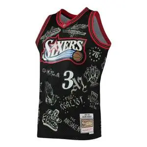 Mitchell & Ness Mitchell & Ness Philadelphia 76ers 1998 World Tour Swingman Jersey 'Allen Iverson 3' Black