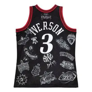 Mitchell & Ness Philadelphia 76ers 1998 World Tour Swingman Jersey 'allen Iverson 3 - Black